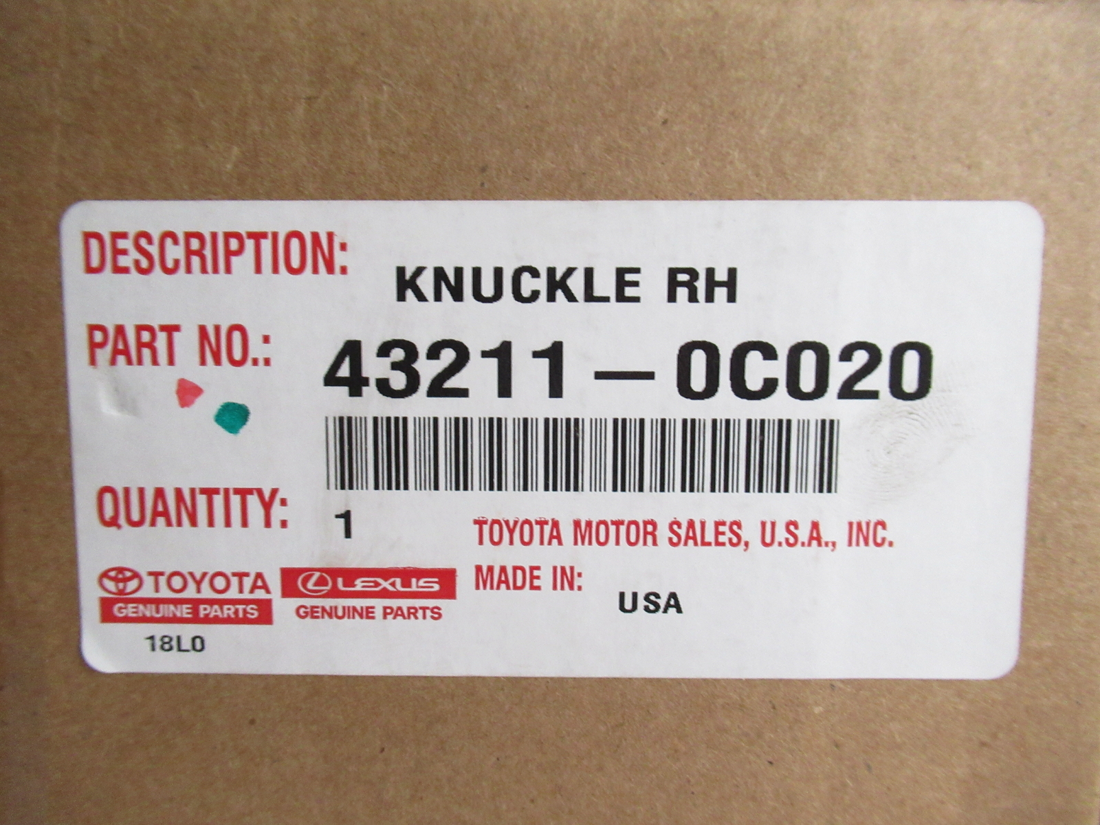 Genuine OEM Toyota 43211-0C020 Right Steering Knuckle 16-20 Tundra ...