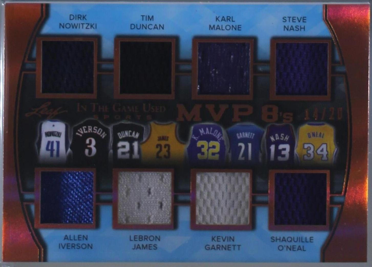 2018 Leaf In The Game Used Sports - Mvp 8's LeBron James, Shaquille O ...