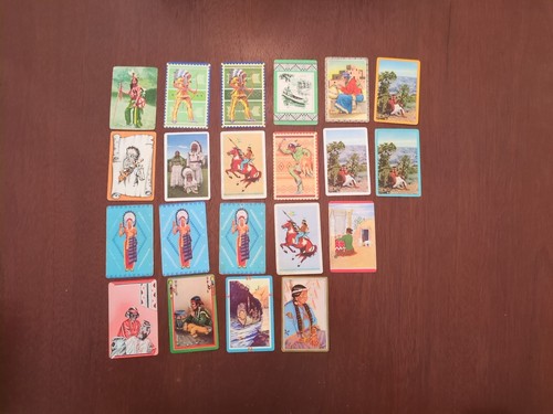Lot Of 21 Vintage Single Swap Native American Playing Trading Cards | eBay
