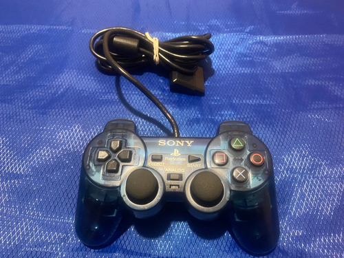 Sony PlayStation 2 PS2 Ocean Blue Clear Controller OEM DualShock2 SCPH ...
