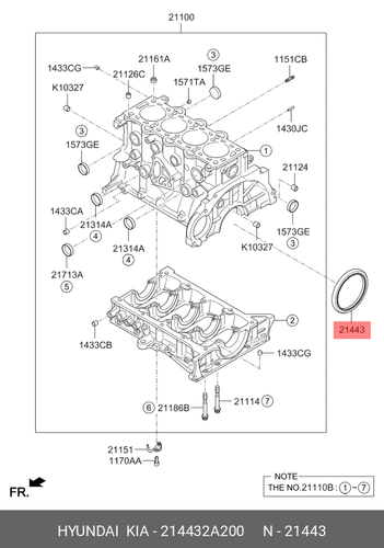 Genuine OE Seal Ring 214432A200 for KIA 21443-2A200 | eBay.de