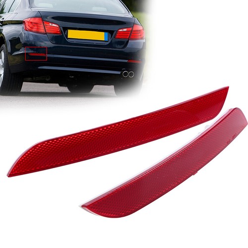 Pair Rear Bumper Side Reflector Light Lamp Cover FIT BMW 5 Series F10 ...