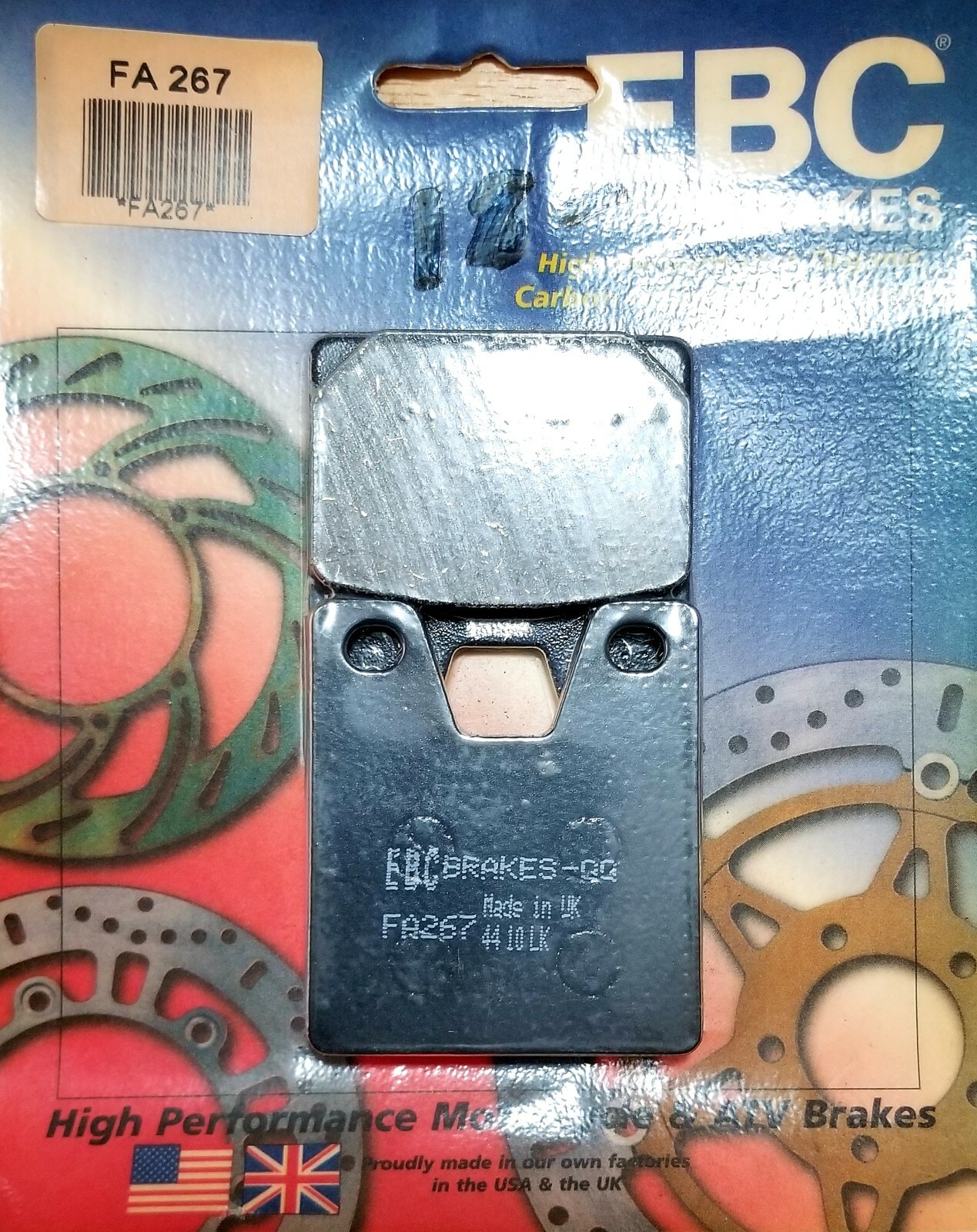 EBC FA267 BRAKE PADS REAR YAMAHA YZF1000 R1 R7 YZF750 0W02 XJR1300 ...