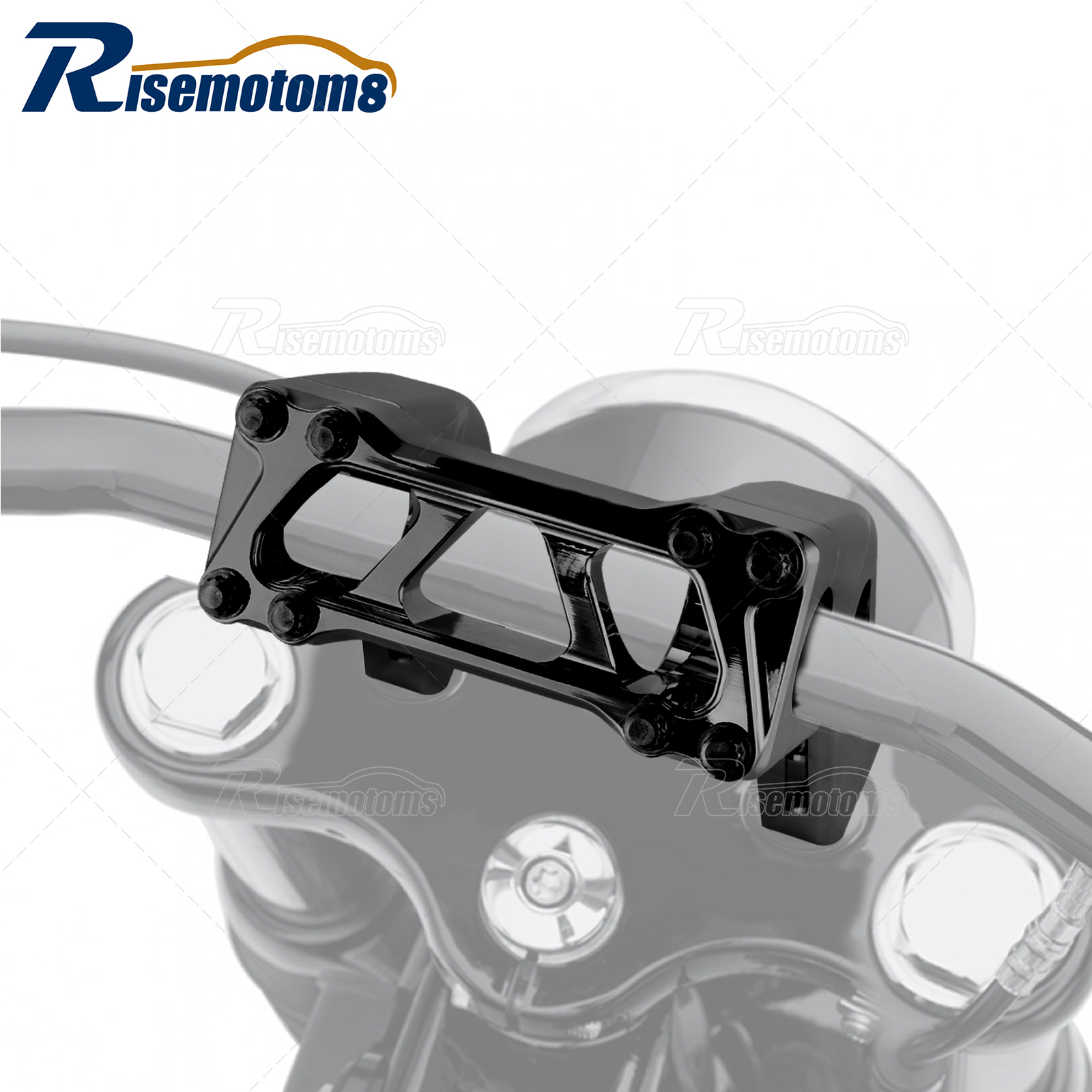 4"-14" Handlebar Riser Kit 1.5" Pullback For Harley Dyna Wide Glide - 1 ...