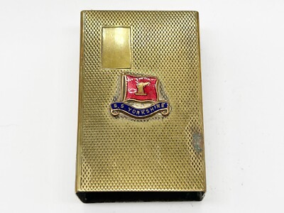 VINTAGE SS YORKSHIRE SHIPPING LINE MATCH BOX MATCHBOX HOLDER CASE ...