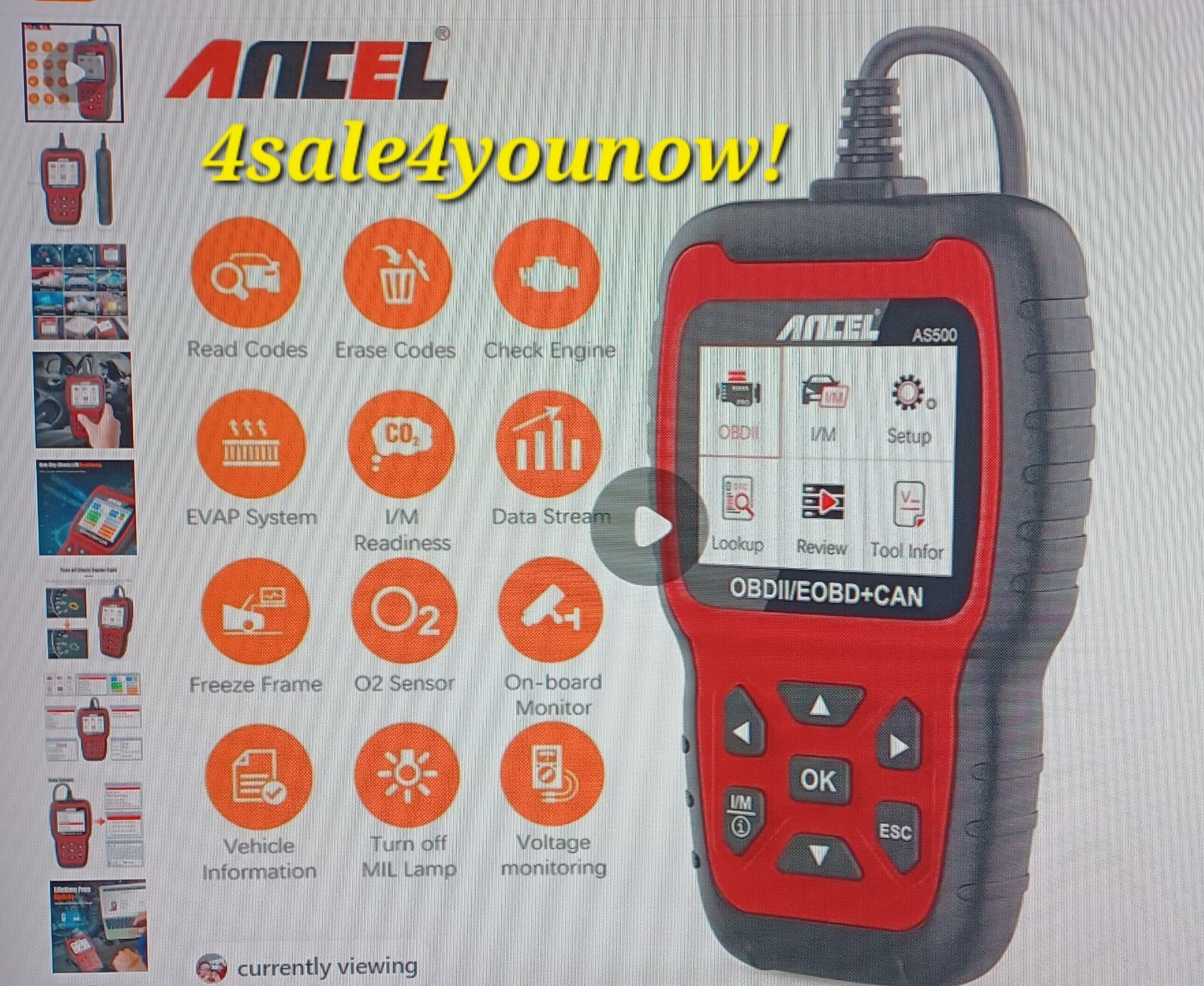 ANCEL AS500 OBD2 Scanner Car Diagnostic Tool Auto Check Engine Code ...