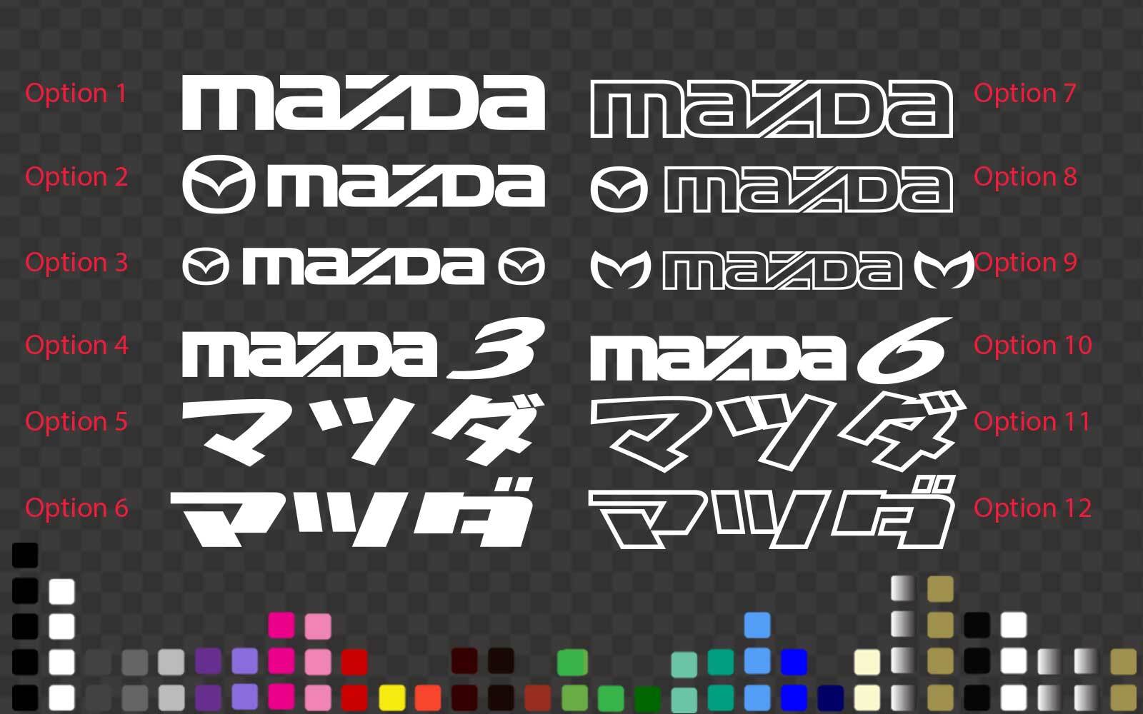 Mazda 3 6 Kanji Decal Sticker Tailgate Windshield Bumper Decal 5cm ...