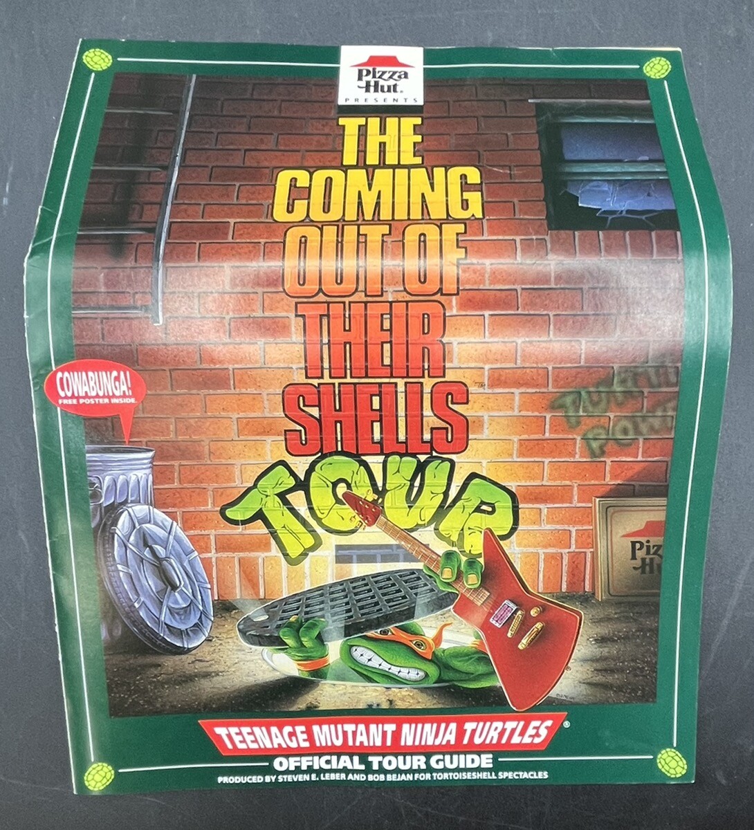 VTG 1990 TMNT NINJA TURTLES COMING OUT OF THEIR SHELLS TOUR GUIDE PI ...