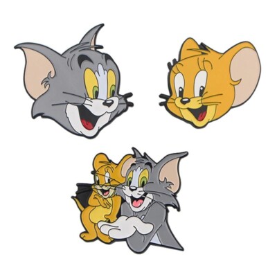 Tom and Jerry Pin Badge 3 Designs Enamel Pin Badges Jewellery Gifts ...