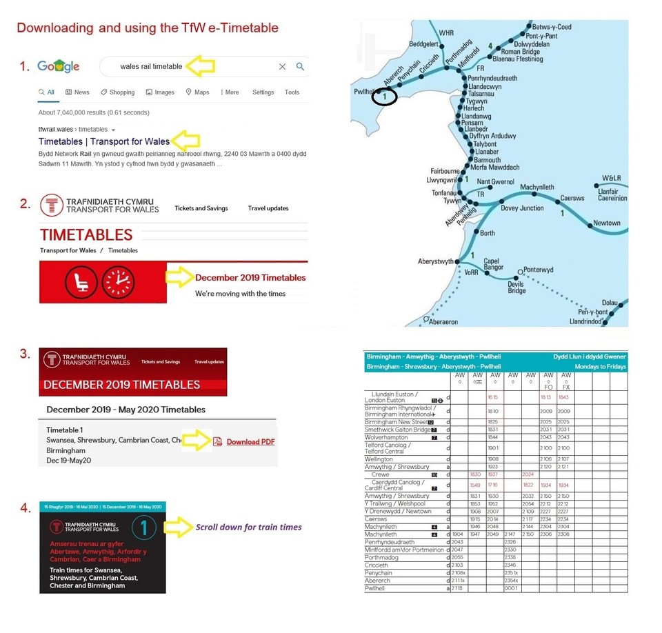 WALES TRAIN MAP (TRANSPORT FOR WALES RAIL NETWORK) 2025 - Print Your ...