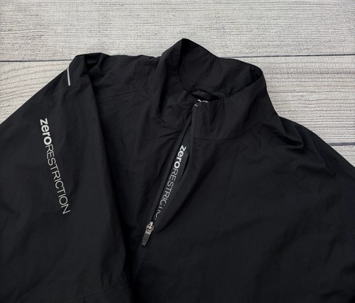 ZERO RESTRICTION TOUR SERIES Mens XL Black Full Zip Golf Rain ...