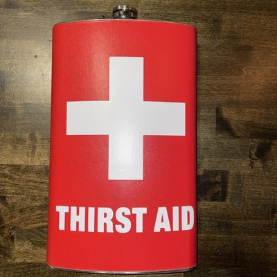 Brand New With Tag First Aid Stainless steel Big Hip flask 64 oz | eBay