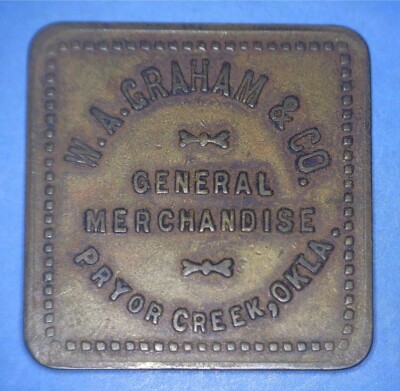W.A. GRAHAM (GENERAL MERCHANDISE) PRYOR CREEK, OKLAHOMA G.F. 50c - *19957223 🌈 | eBay