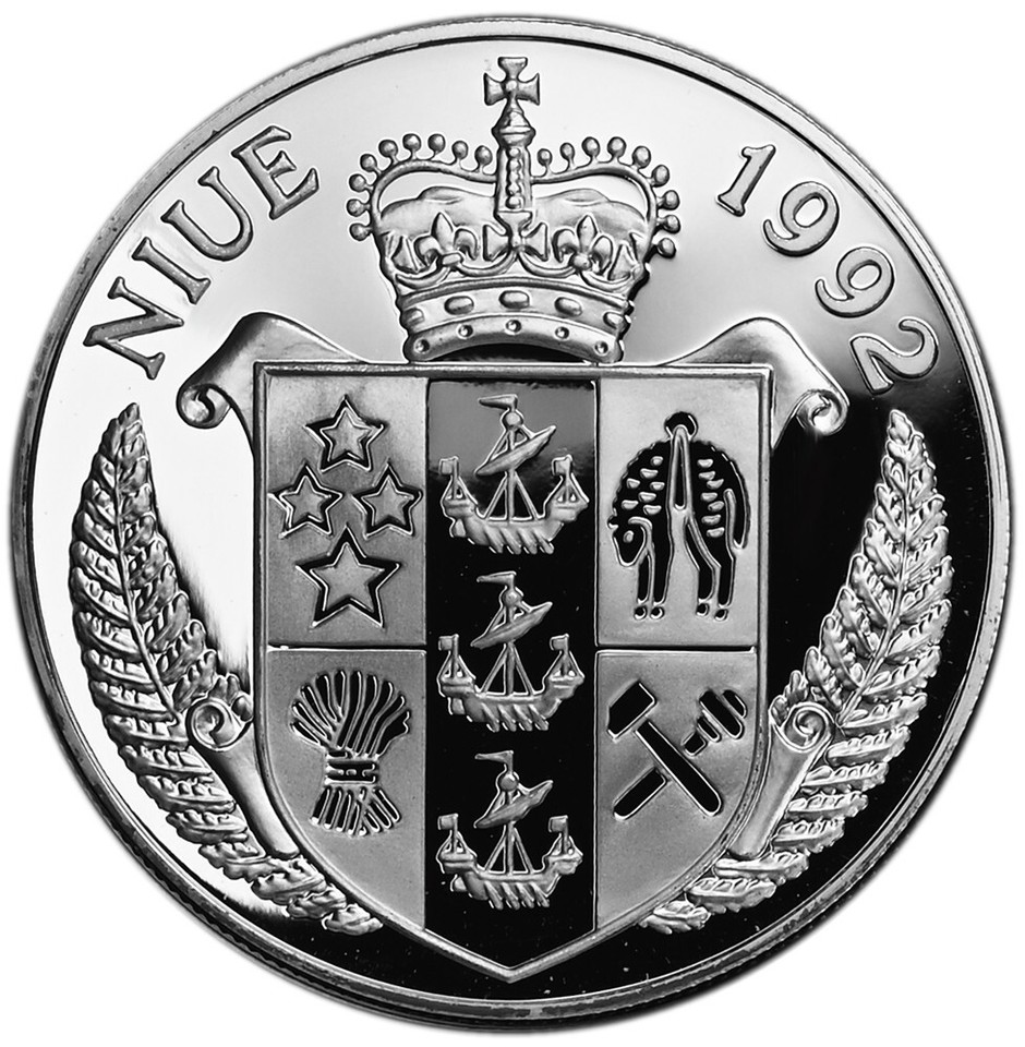 NIUE 10 Dollars 1992 Proof 1oz Sterling Silver 'James Cook’s Pacific ...