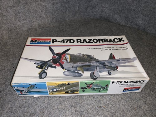 Vintage Monogram P-47D Razorback 1/48 Scale Plane Model Kit #5302 | eBay