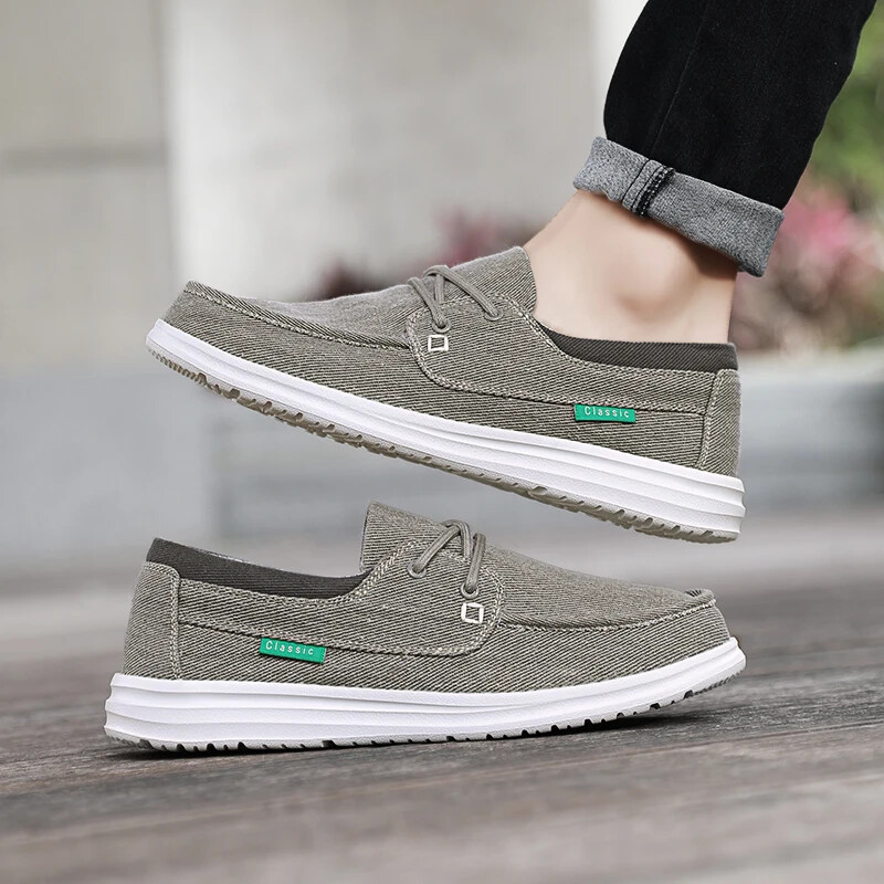 Summer Men's Canvas Shoes Breathable Casual Shoes Loafers Slip on ...