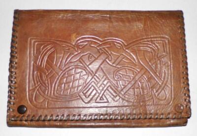 Antique Hand Made Ireland Celtic Knot Design Embossed Leather Handbag ...