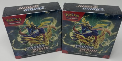 LOT OF 2 Pokemon TCG Crown Zenith Booster Bundle 6 Booster Packs ...
