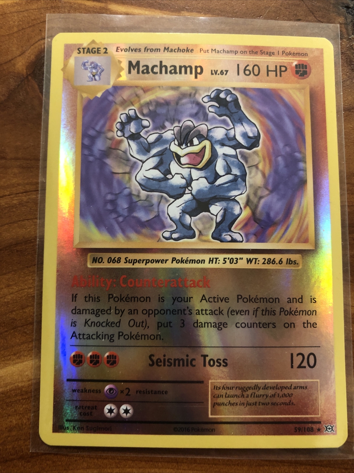 MACHAMP 59/108 Reverse Holo Rare XY Evolutions Pokemon Card Near Mint ...