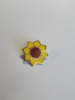 Sunflower Lapel Pin Stylized Design | eBay