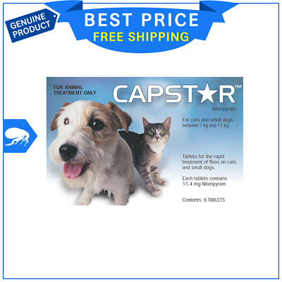 CAPSTAR BLUE for Small Dogs and Cats 0.5 to 11 Kg 6 tablets Rapid Flea ...