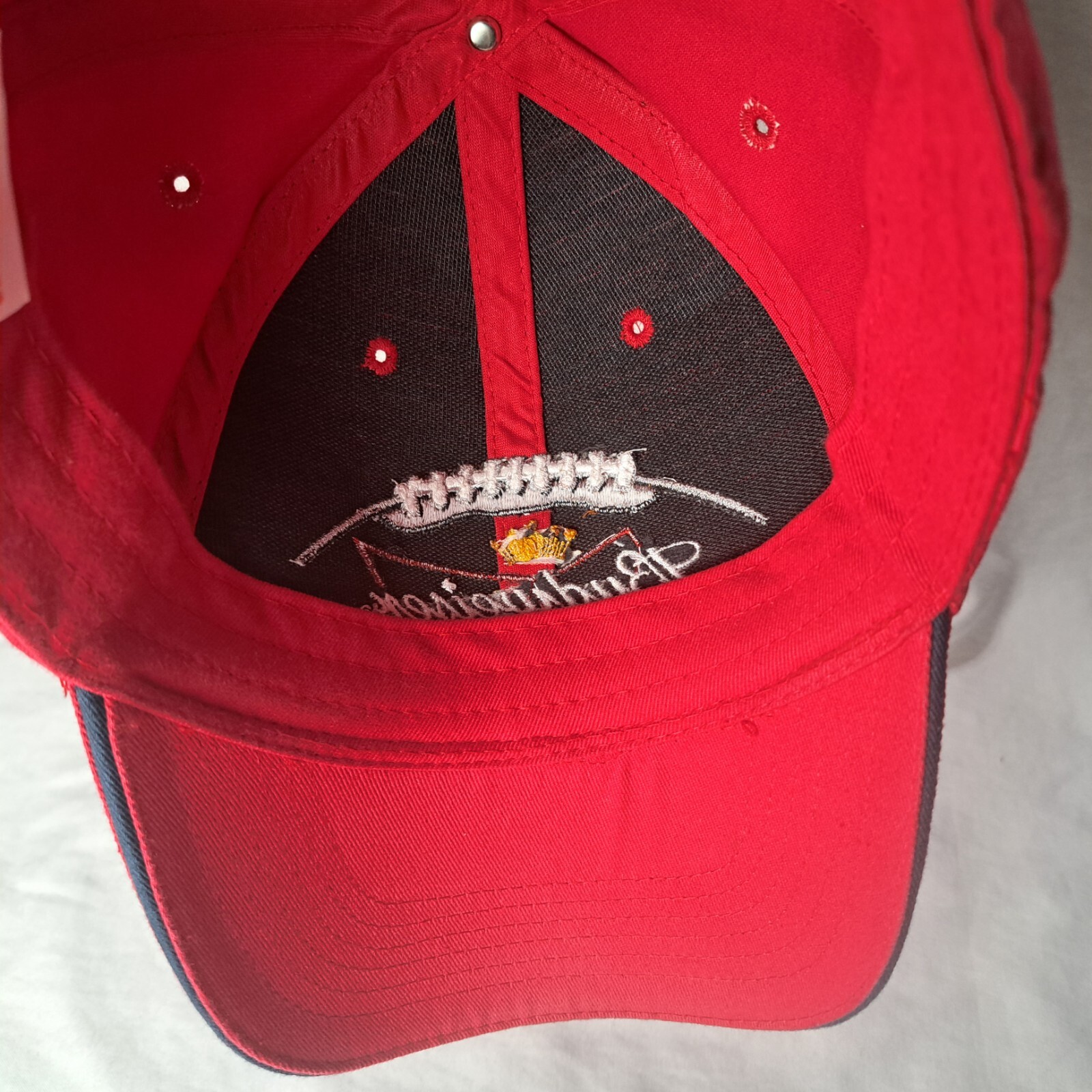 Budweiser Football Adjustable Cap Hat Embroidered Red - Gem