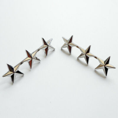 US Army Navy Air Force 3 Star Rank insignia Badge Pin Collar Badge | eBay