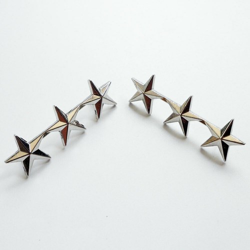 US Army Navy Air Force 3 Star Rank insignia Badge Pin Collar Badge | eBay