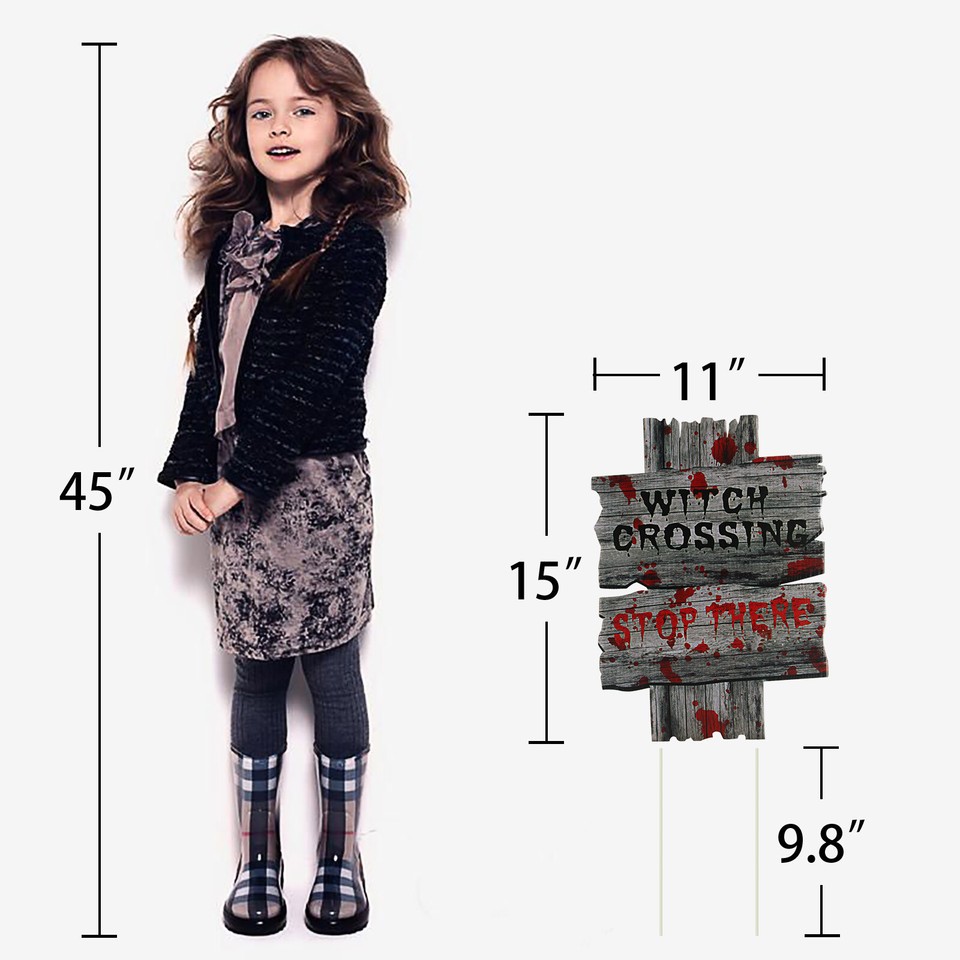 10Pcs Halloween Beware Warning Yard Sign Zombie Vampire Grave Outdoor ...