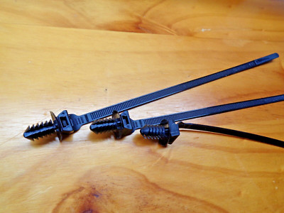 30 PK ZIP TIE CAR TRUCK CABLE RIVETS LINE PUSH WIRING LOOM CLIP HARNESS ...
