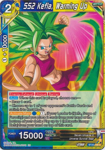 FOIL SS2 Kefla, Warming Up Common Power Absorbed Dragon Ball Super Card ...