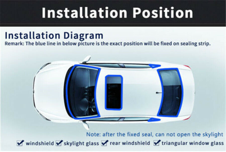 3M Car Windshield Sealant Rubber Sunroof Triangular Window Sealing ...