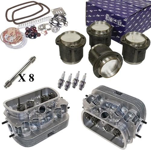 Single Port 1600cc Air-cooled Vw Bug Engine Rebuild Kit, Top End Heads ...