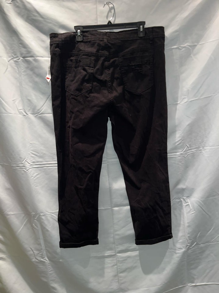 VIP Jeans Black Distressed Tapered Jeans Size 24 NWOT | eBay