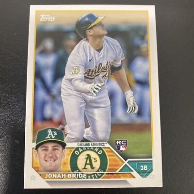2023 Topps Series 1 JONAH BRIDE Base Rookie Card RC #95 Oakland ...