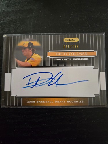 2008 Razor Signature Series Black /199 Dusty Coleman #165 Auto RC ...