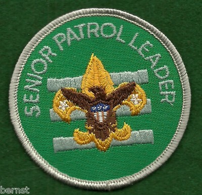 BOY SCOUT PATCH - SENIOR PATROL LEADER - NEW - PLASTIC BACK | eBay