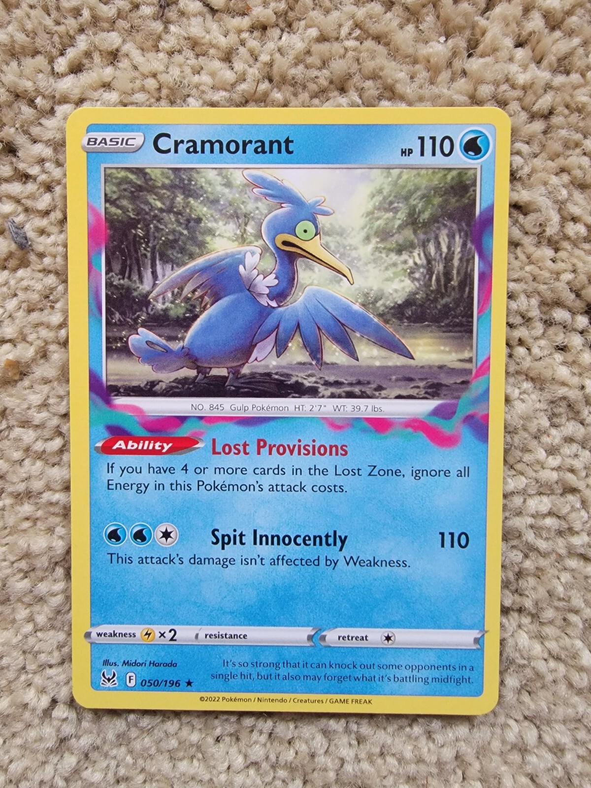 Cramorant - 050/196 - NM/M - Rare - Lost Origin - Pokemon TCG | eBay