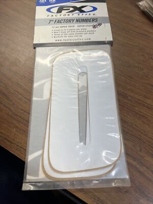 Factory Effex FX 7” White Factory Numbers 0 3 Pack 08-90090 12 Mil | eBay