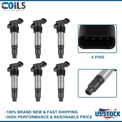 6X Ignition Coils For Volvo S60 V70 XC60 XC70 XC90 Land Rover LR2 UF594 ...