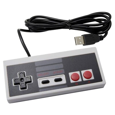 NES Style USB 2 Button Game Pad Controller Joypad for PC Android Pi ...