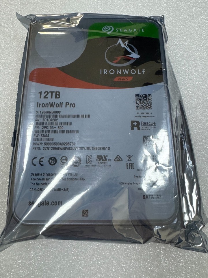 NEW Seagate IronWolf Pro 12TB 7200RPM SATA 6Gb/s 3.5" NAS HDD ...