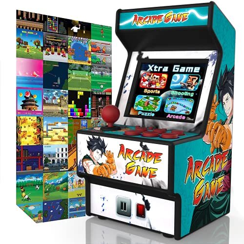 Retro Mini Arcade Machine, Handheld Game Console with 156 Classic Video ...