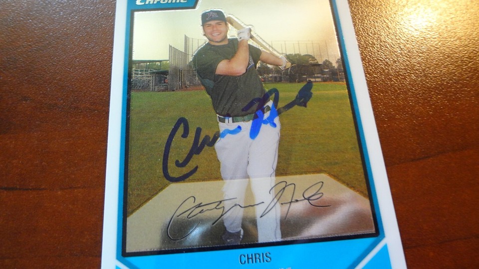 2007 BOWMAN CHROME CHRIS NOWAK AUTOGRAPHED BASEBALL CARD | eBay