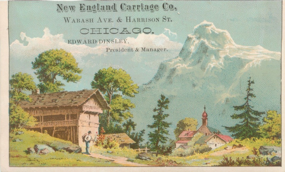 Victorian Tradecard, New England Carriage Co, Wabash & Harrison ...