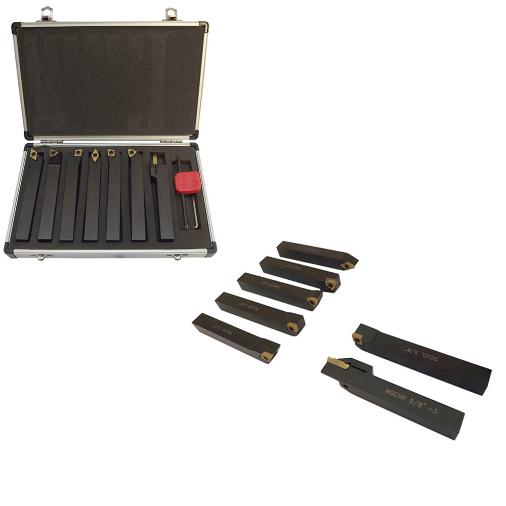 5/8'' Indexable Carbide Turning Lathe Tool Set 7 Pc SCLCL SDJCR SWGCR ...