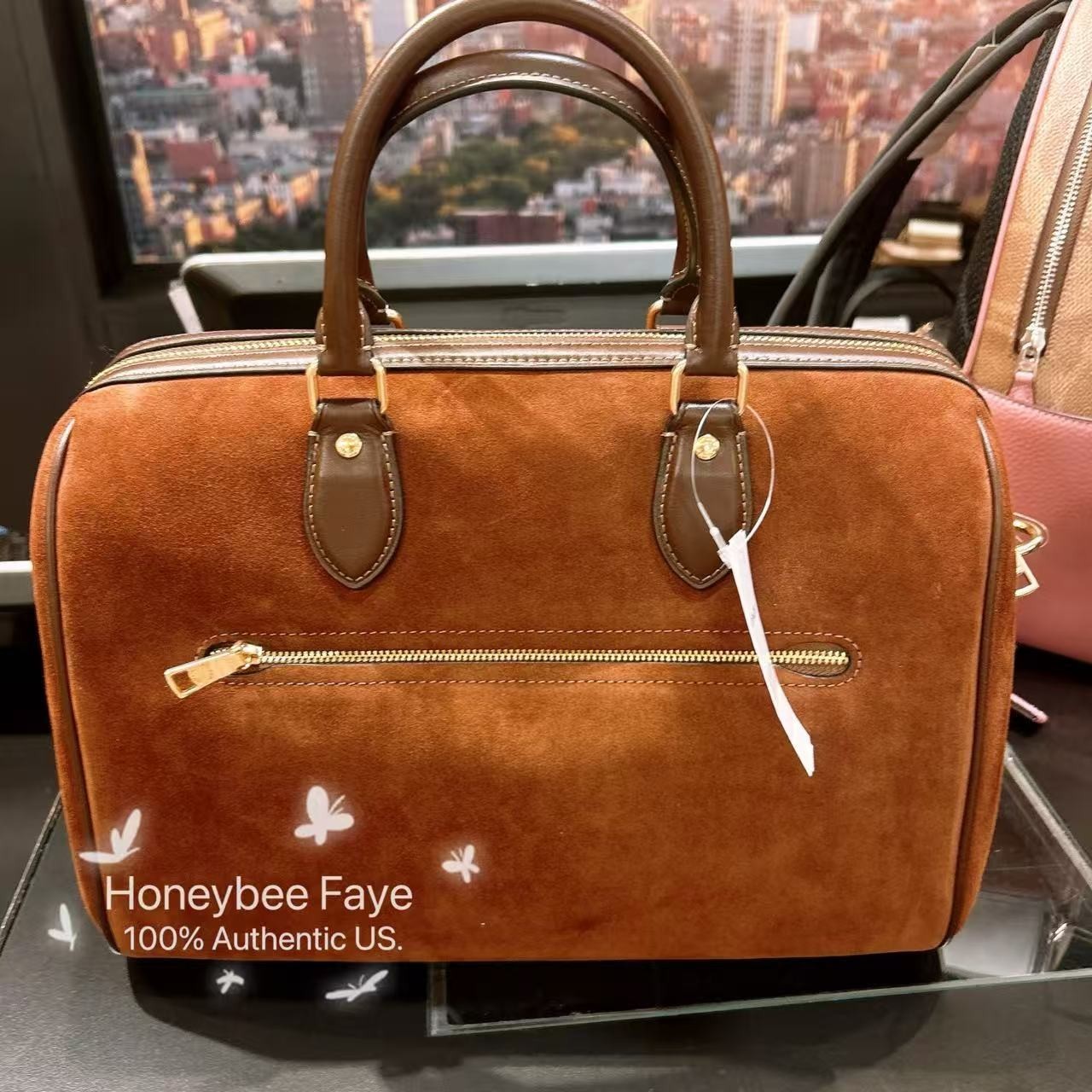 NWT Coach Rowan Large Satchel Bag CCC79 Suede Vintage Brown 2025 FALL👜🔥🔥 | eBay