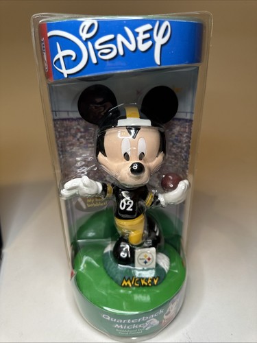 Pittsburgh Steelers Disney Quarterback Mickey Mouse Bobblehead NFL NIB ...