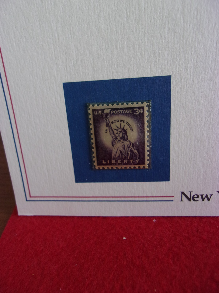PCS PANEL STATUE OF LIBERTY DEDICATED 3 CT STAMP IN PLASTIC 29 CT STAMP ...
