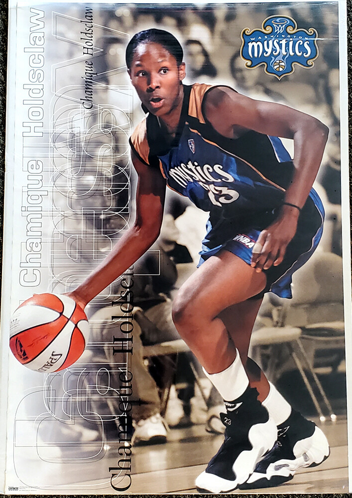 CHAMIQUE HOLDSCLAW Washington Mystics WNBA 2000 Womens Basketball 23x35 ...